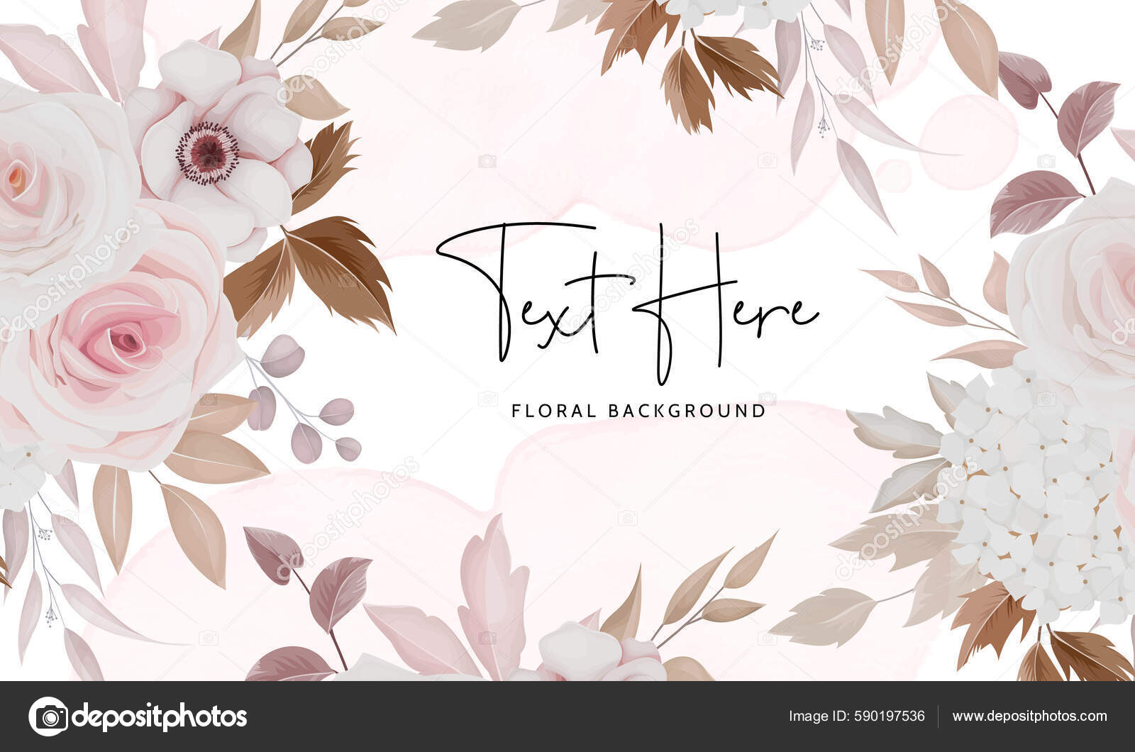 Beautiful Flower Leaves Background Design Stock Vector Image by ...