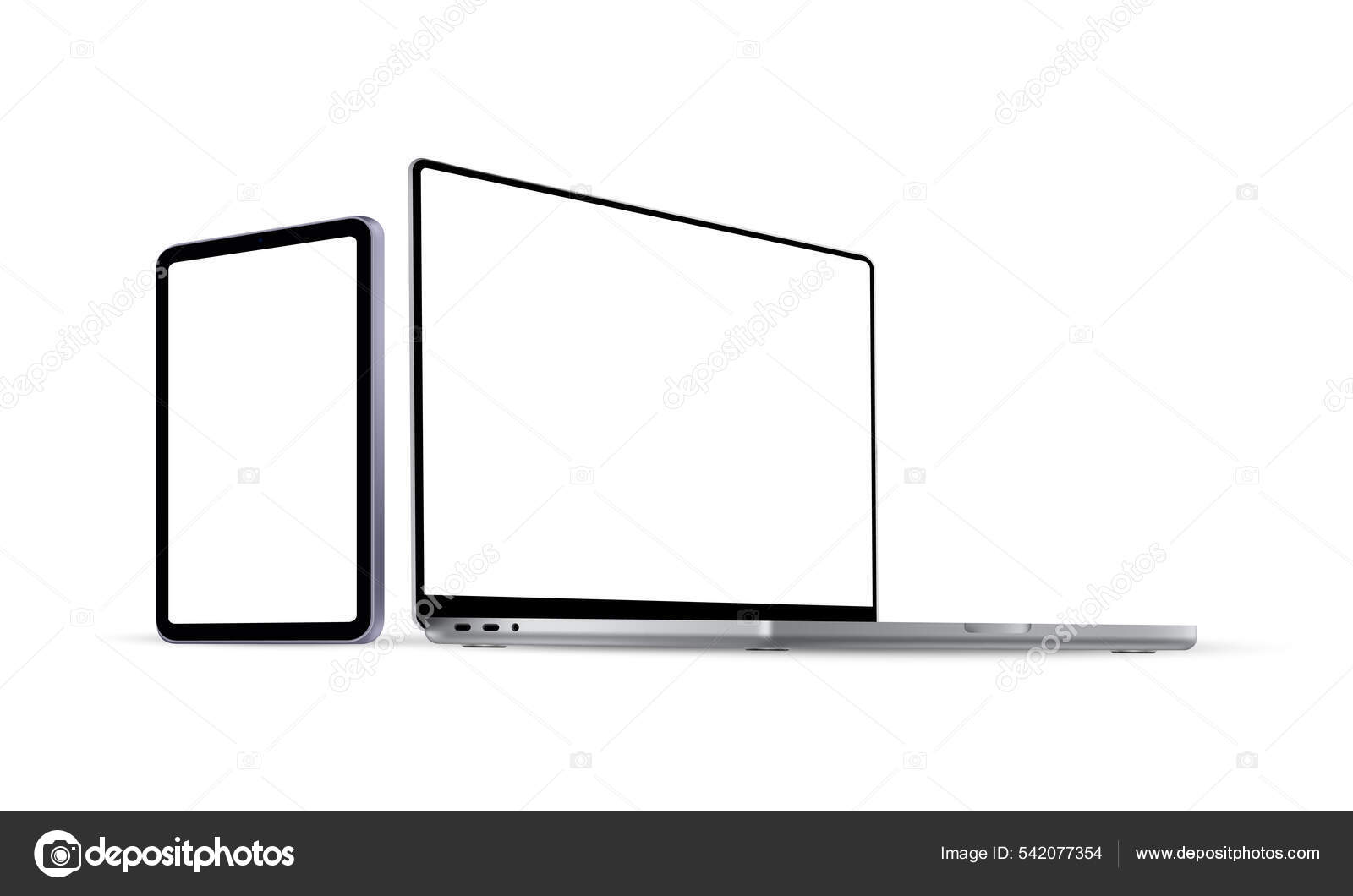 Laptop Side View Vector