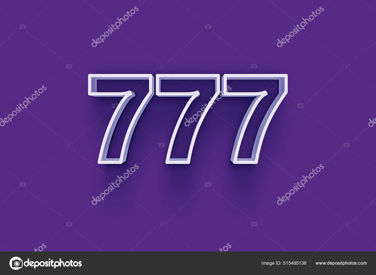 Number 777 Isolated Purple Background Your Unique Selling Poster Promo ...