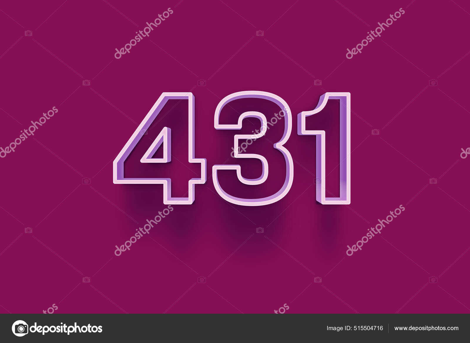 Number 431 Isolated Purple Background Your Unique Selling Poster Promo ...