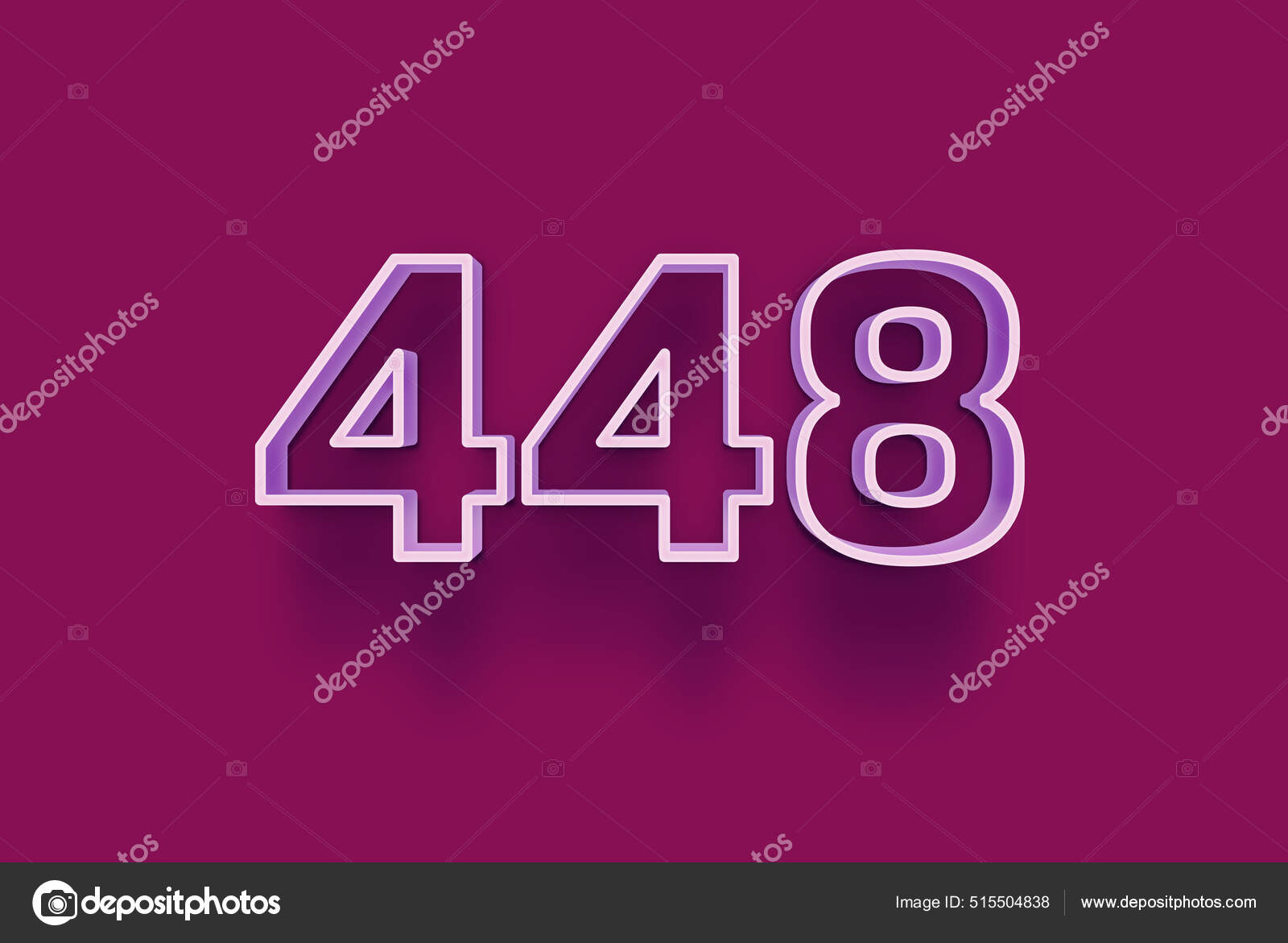 Number 448 Isolated Purple Background Your Unique Selling Poster Promo ...