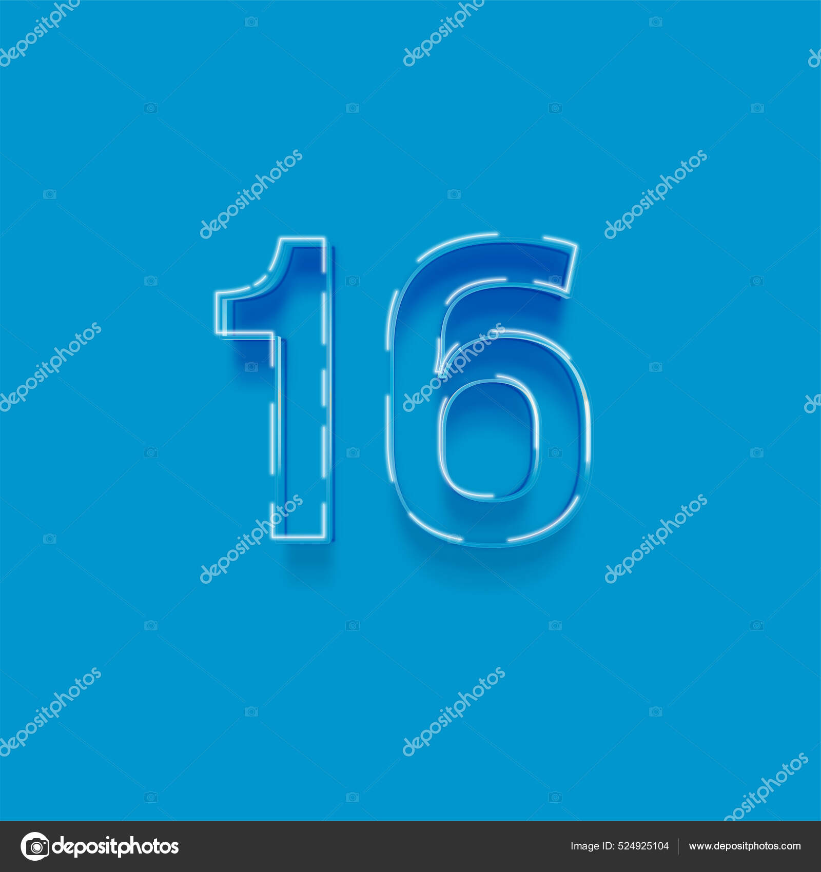 Illustration Number Blue Background — Stock Photo © ShanShop #524925104