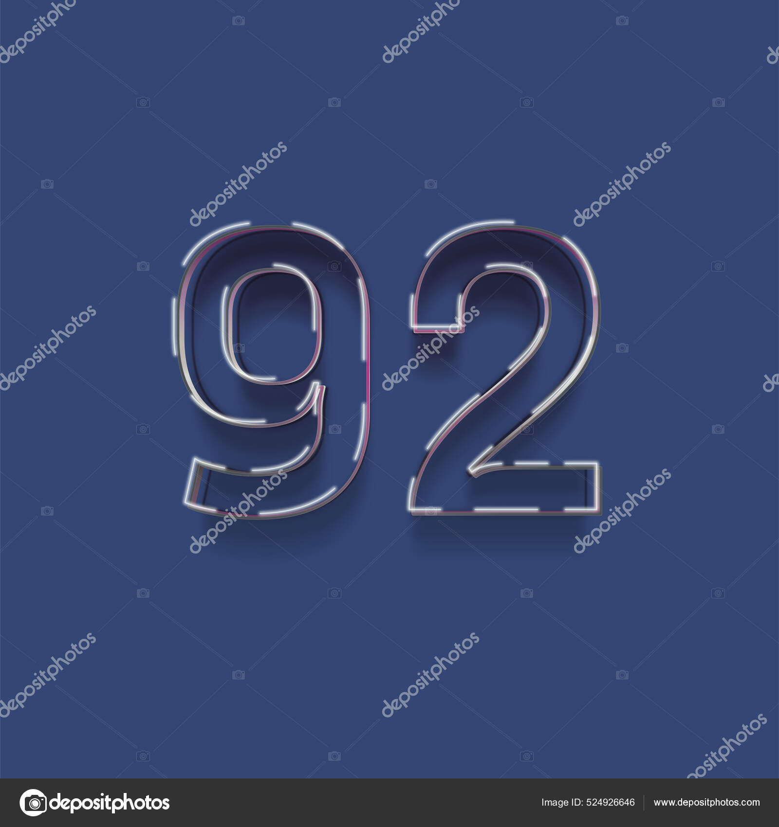 Illustration Number Blue Background — Stock Photo © ShanShop #524926646