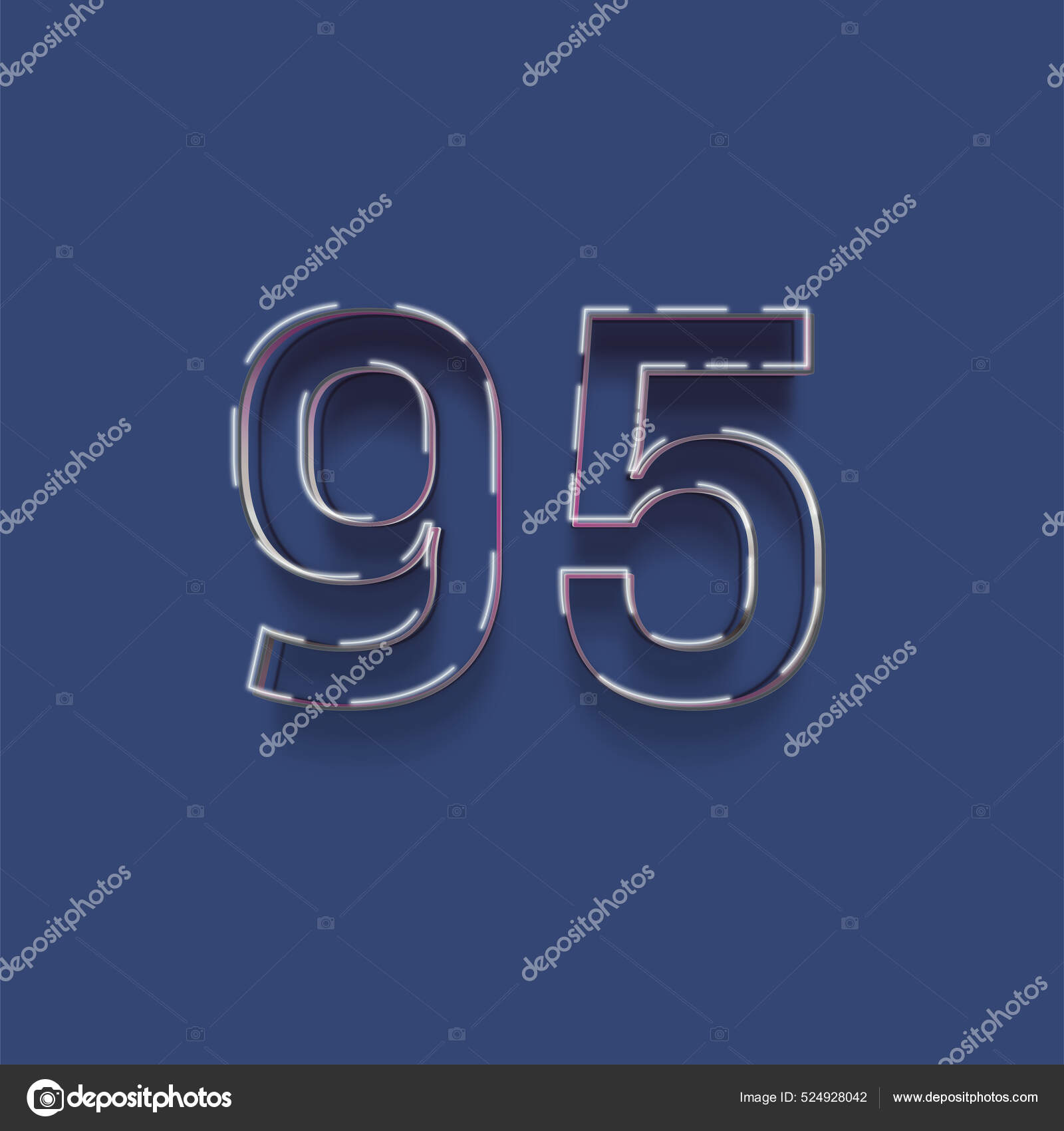 Illustration Number Blue Background — Stock Photo © ShanShop #524928042