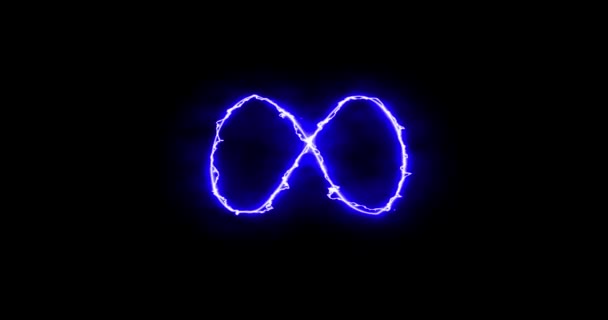 Meta Logo loop animation of the metaverse icon on a black background ...