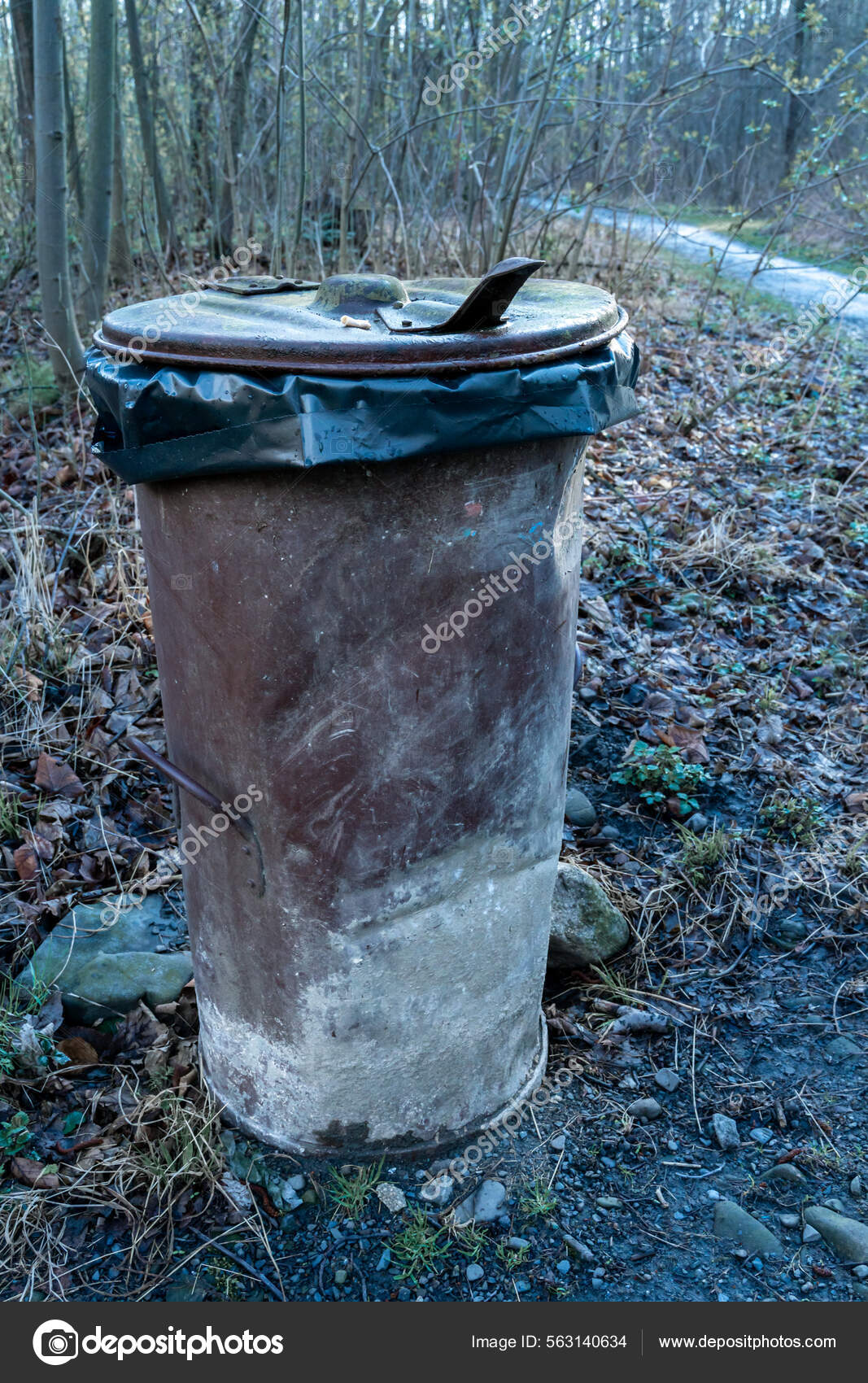 Metal Garbage Can