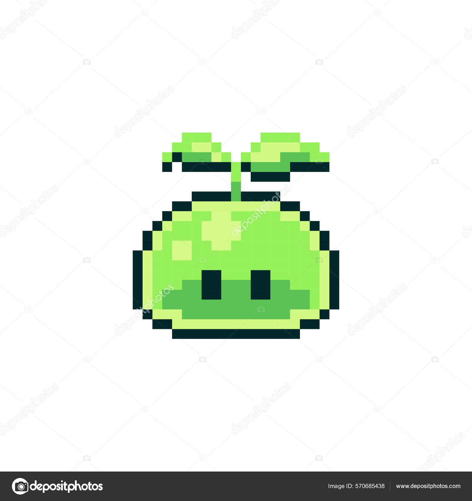 Vector Tree Seedling Character Pixel Art Stock Vector Image by ...