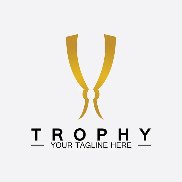 Logo Trophy Vector Logo Icon Champions Logo Piala Untuk Pemenang Vektor ...