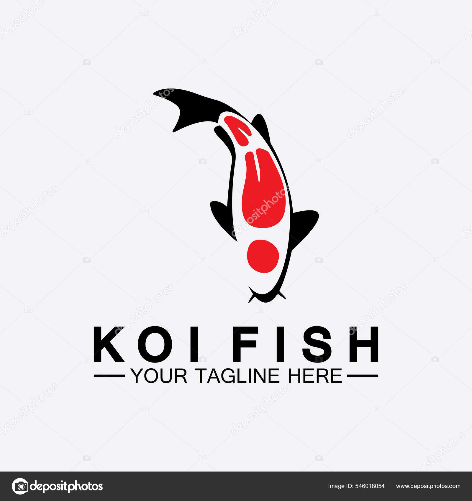 Koi Fish Logo Design Vector Template Stock Illustration by ©Sunarko ...