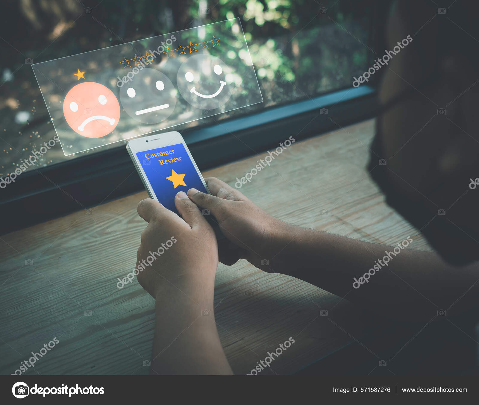 Customer Experience Concept Scoring Icon Emoticon Customer Negative ...
