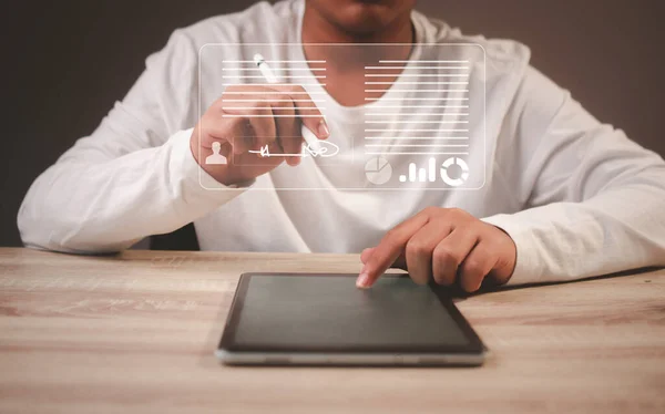 Digital Signature Concept, Electronic Signing Businessman signs ...