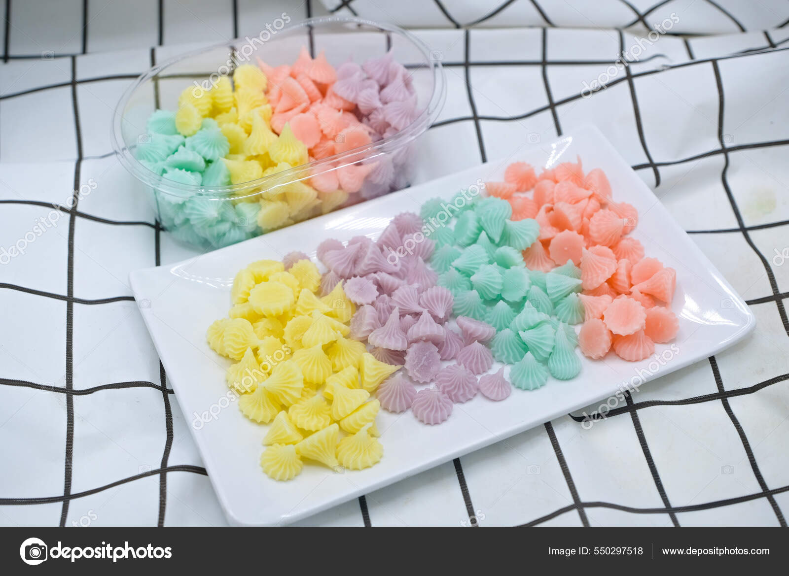 Khanom Alua Thai Dessert Made Wheat Flour Coconut Milk Sugar — Stock ...