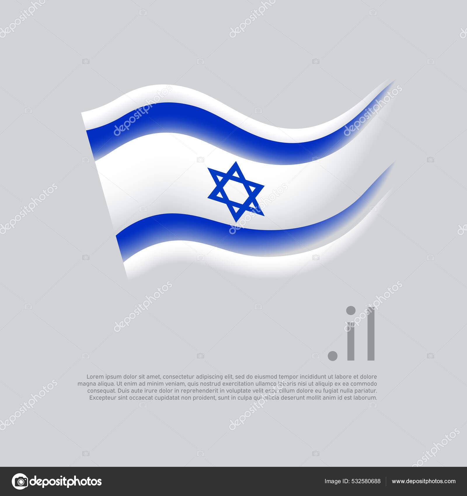 Israel Flag Stripes Colors Israeli Flag White Background Vector ...