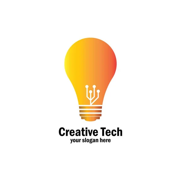 Tech Light Bulb Logo Designs Concept Creative Icon Symbol Technology ...