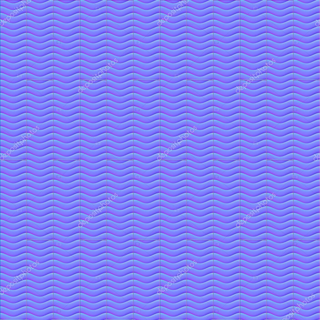 Normal map patterned wall panel texture, normal mapping 2024
