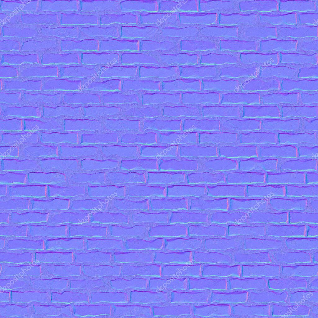 Normal map brick wall texture, normal mapping 2022