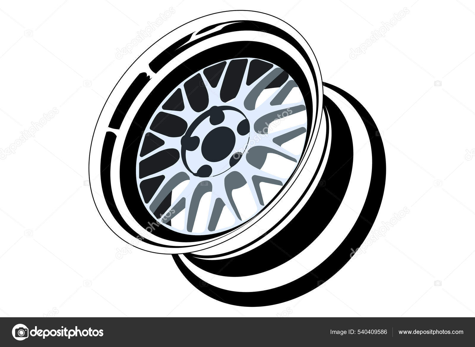 Alloy Wheel Vector Image Vetor de ©champak0307@gmail.com 540409586
