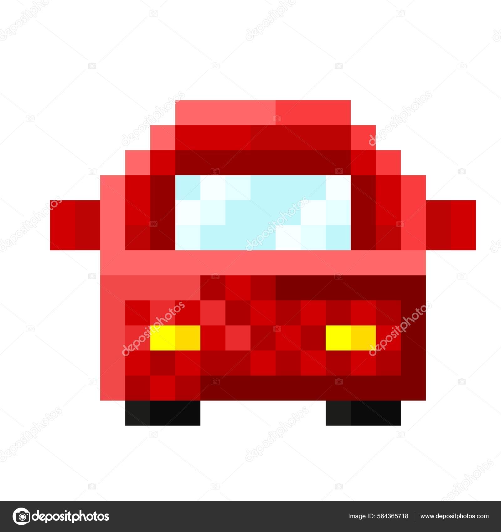 Red Front Car Pixel Art Ilustração Vetorial Vetor de ©Sudakarn ...