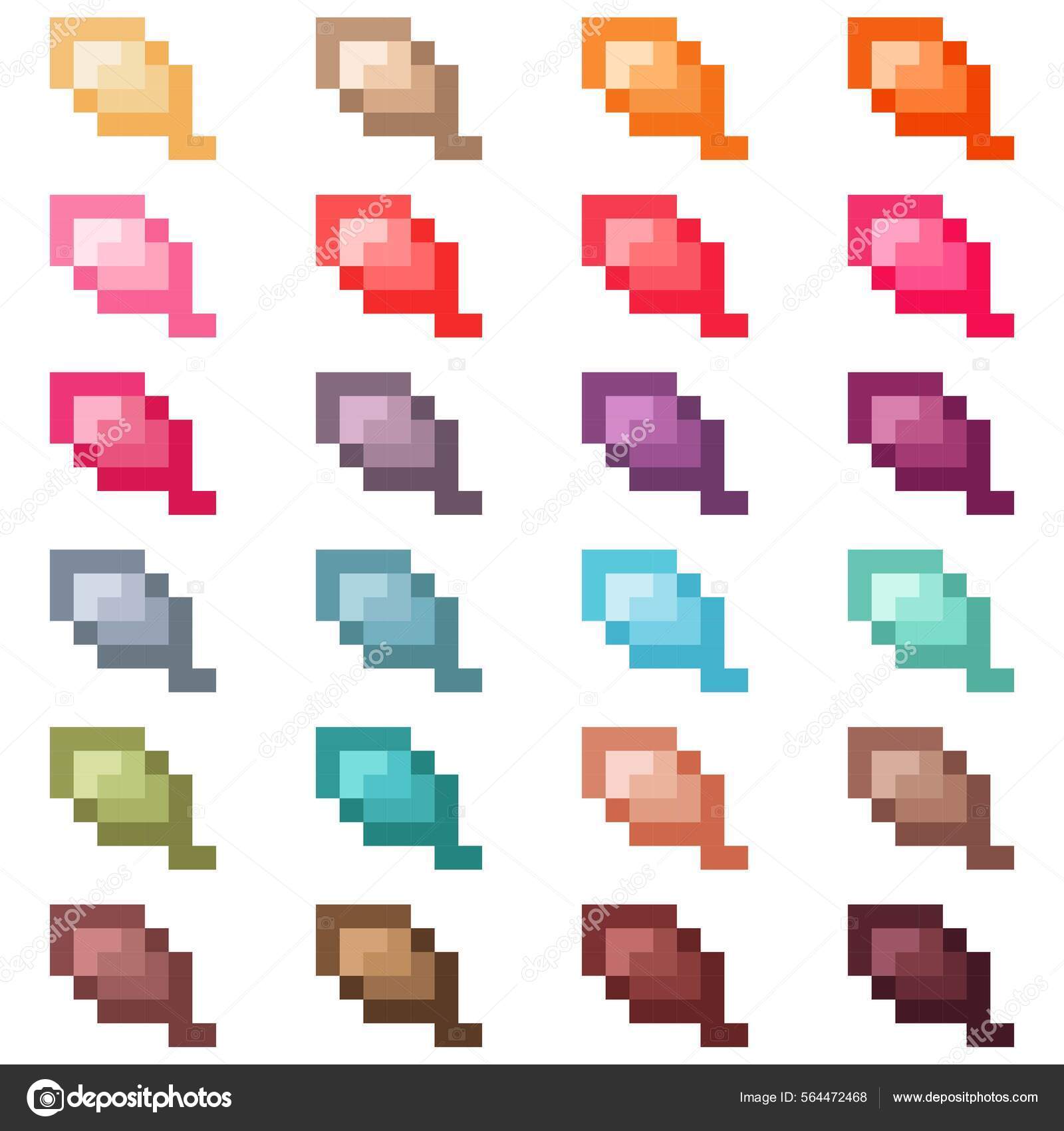Colorido Juego Píxeles Hoja Pastel Ilustración Vectorial Vector de stock #564472468 de ©Sudakarn ...