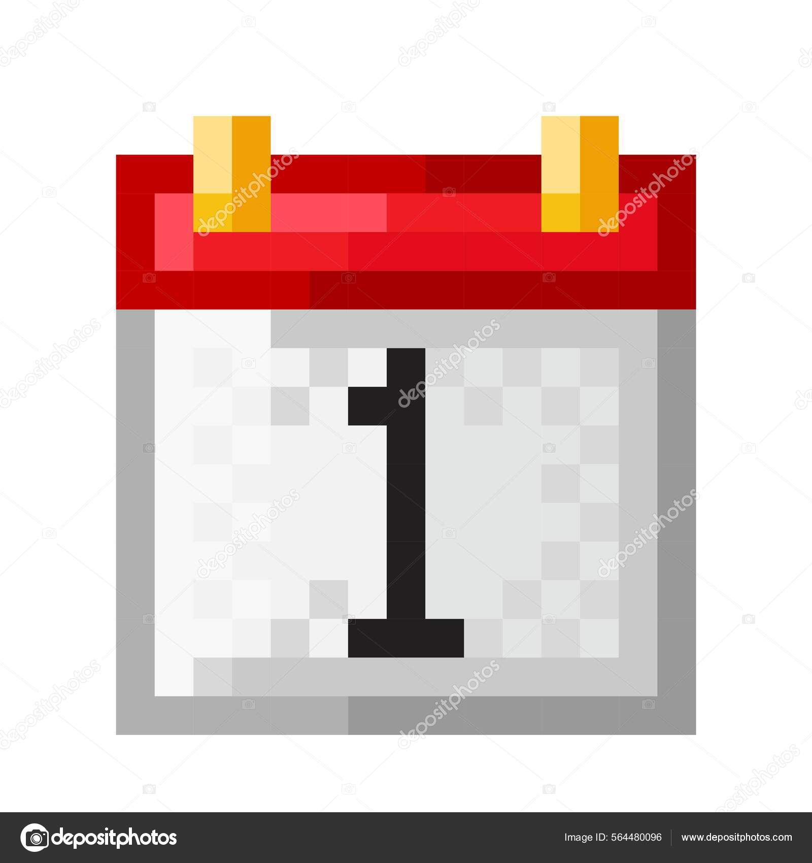 Calendar Pixel Art Vector Illustration Stock Vector by ©Sudakarn ...