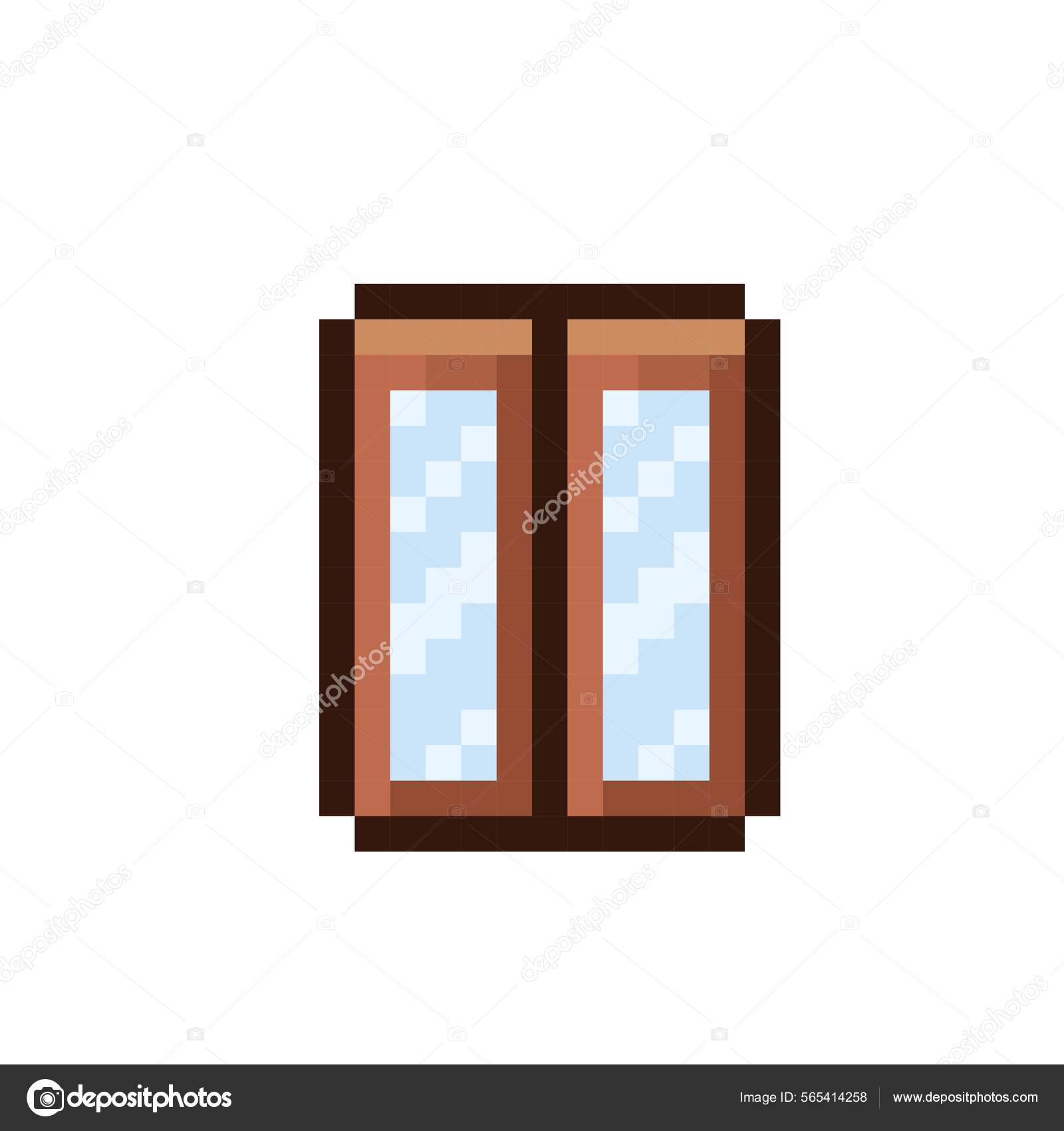 Wooden Window Pixel Art Stock Vector by ©Sudakarn_Vivatvanichkul 565414258