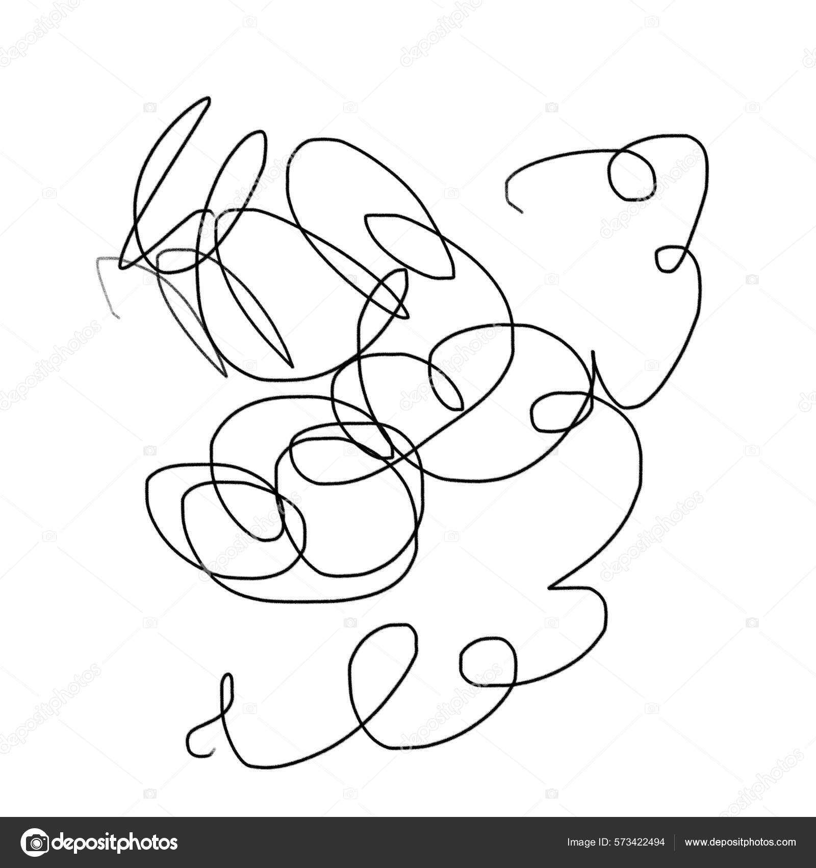 Freestyle Drawing Formless Doodle Abstract Hand Drawing Scribble ...