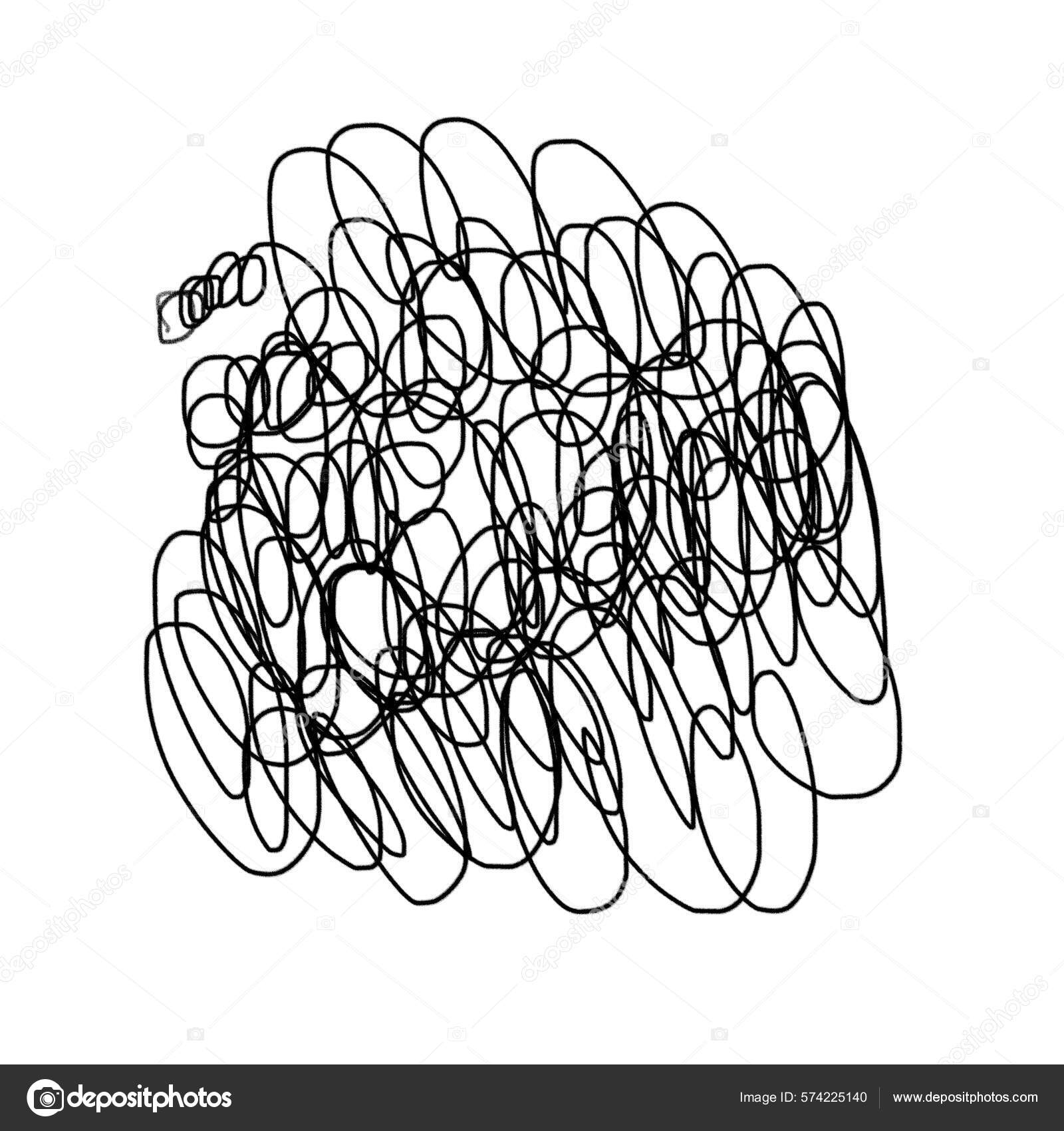 Freestyle Drawing Formless Doodle Abstract Hand Drawing Scribble ...