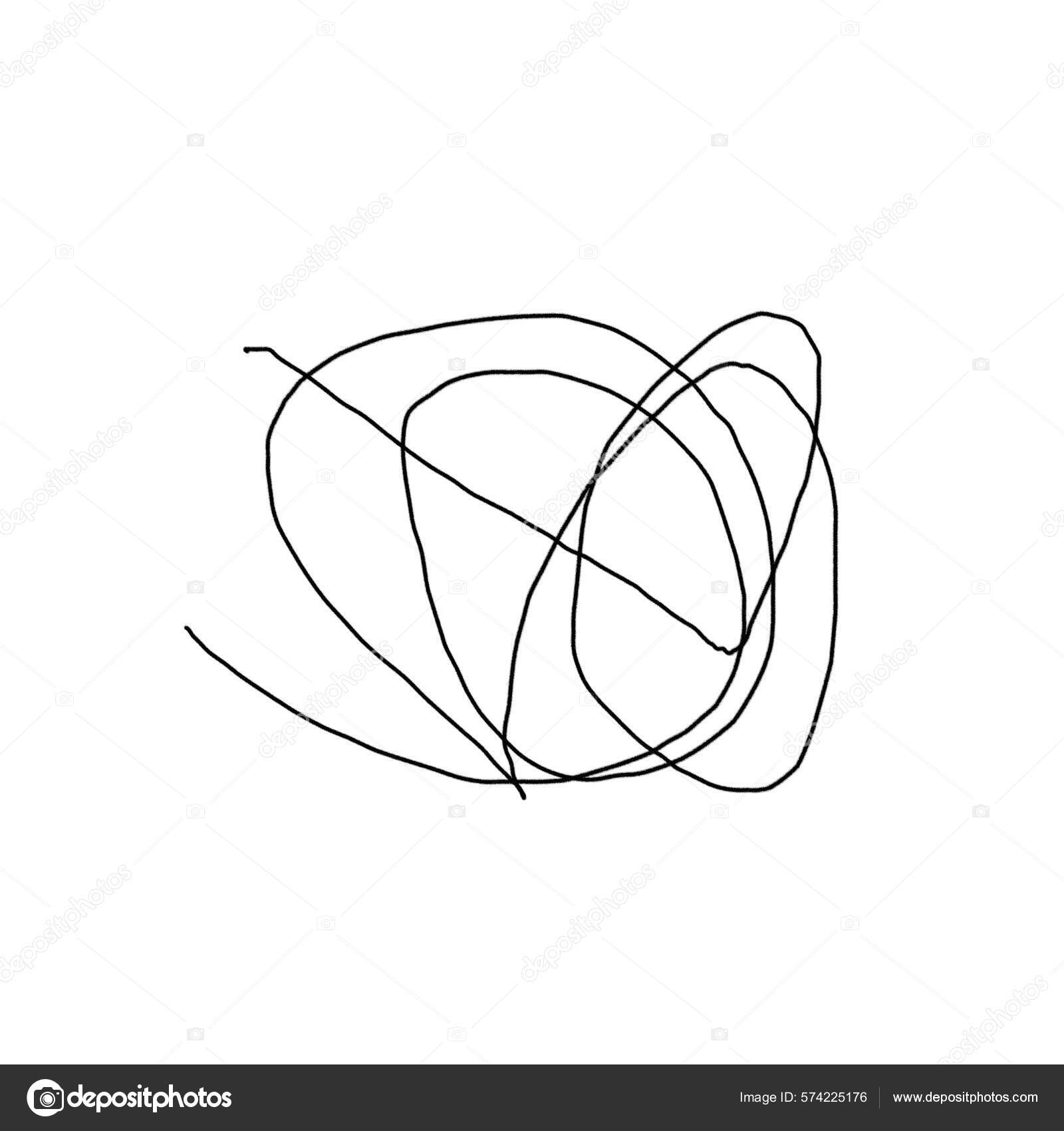 Freestyle Drawing Formless Doodle Abstract Hand Drawing Scribble ...