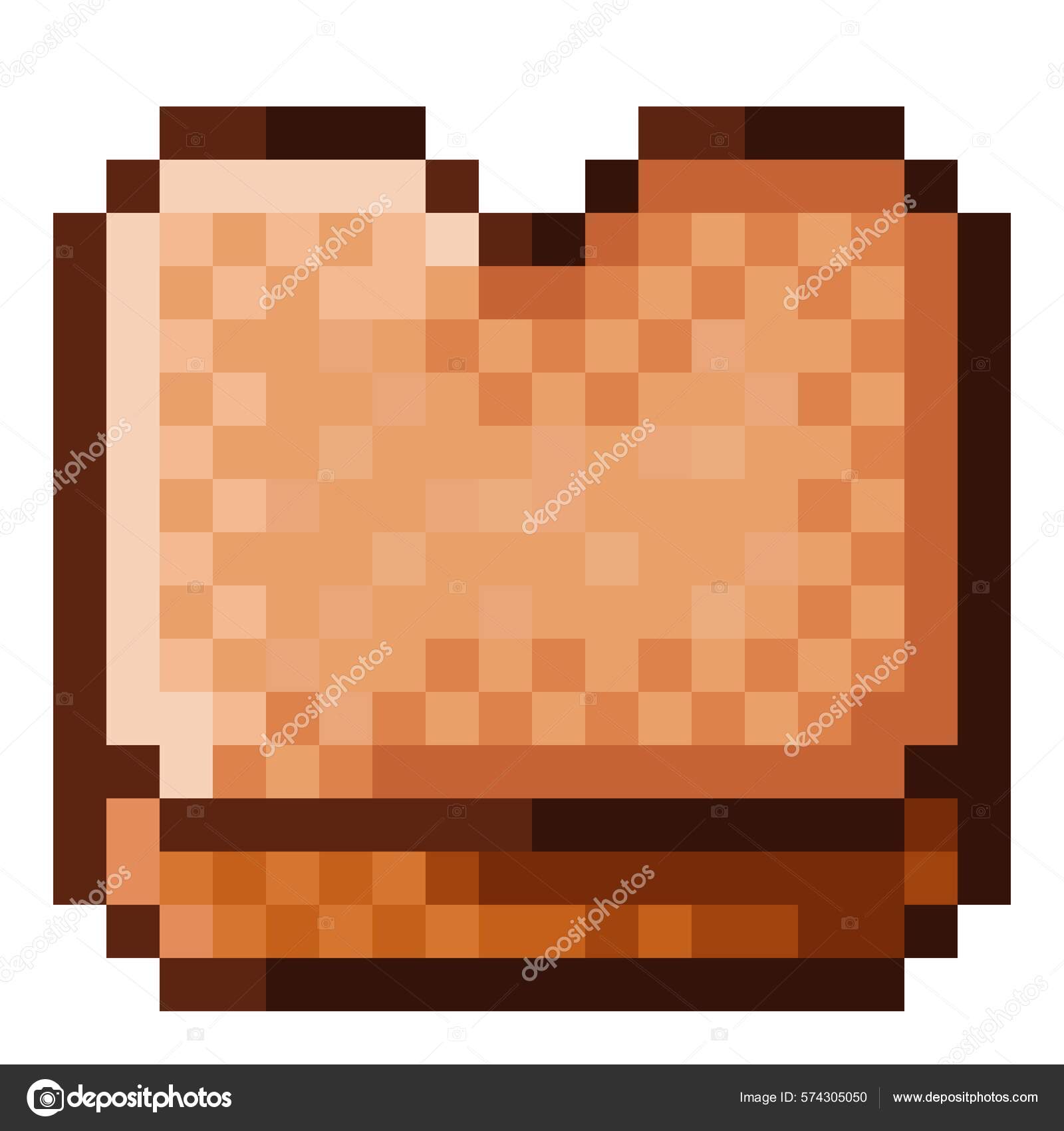Pan Rebanado Pixel Art Ilustración Vectorial Vector de stock por ...