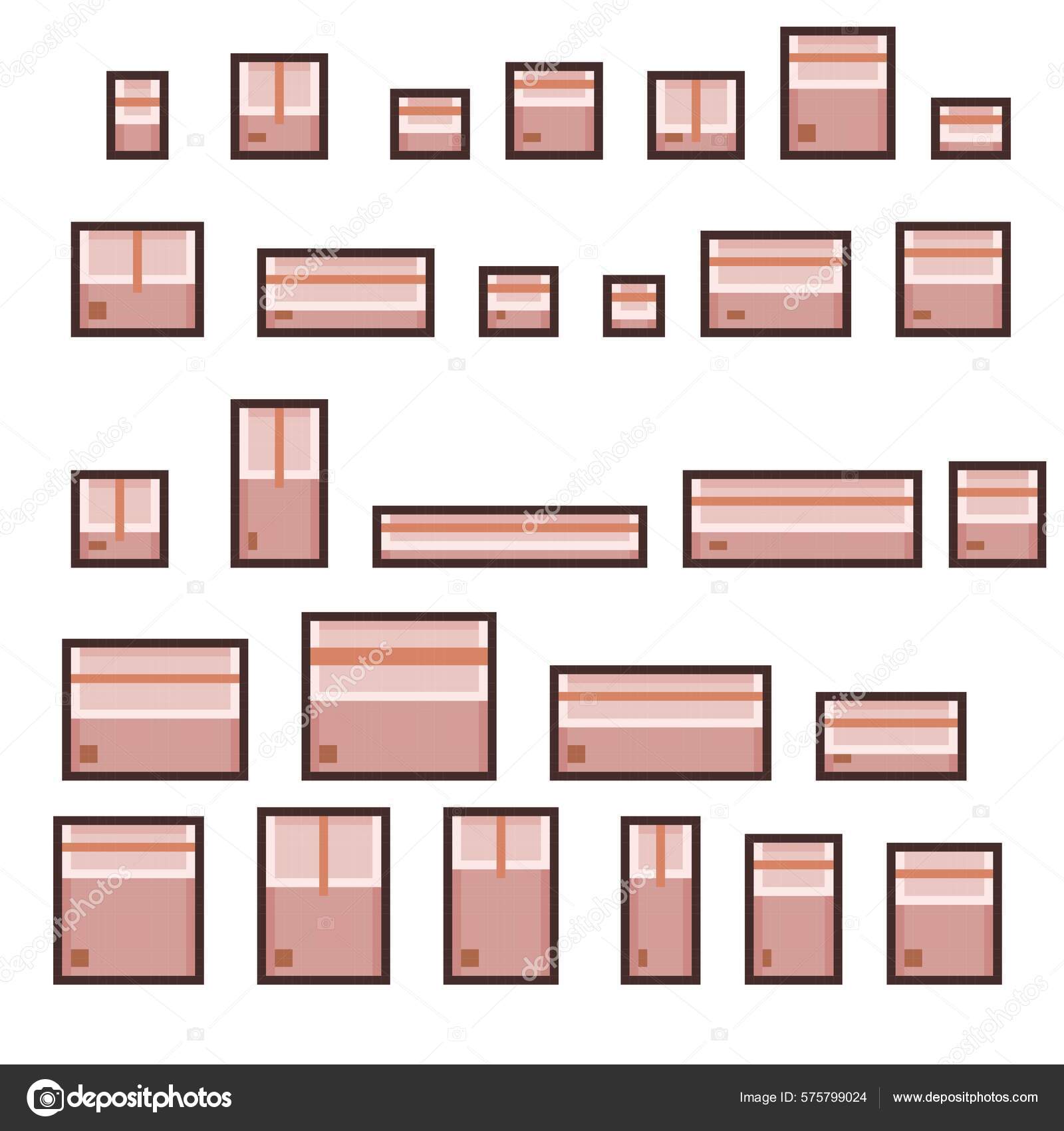 Kartons Für Den Transport Pixel Art Box Set Pixelkunst ...