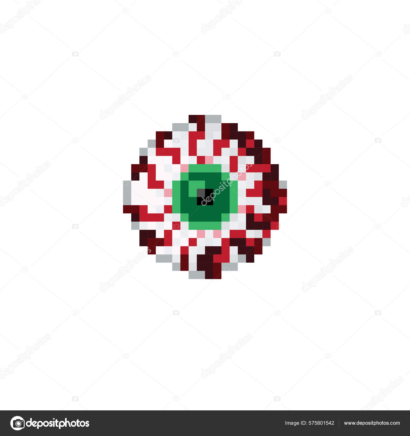 Mata Berdarah Seni Piksel Halloween Bola Mata Berdarah Gambar Vektor ...