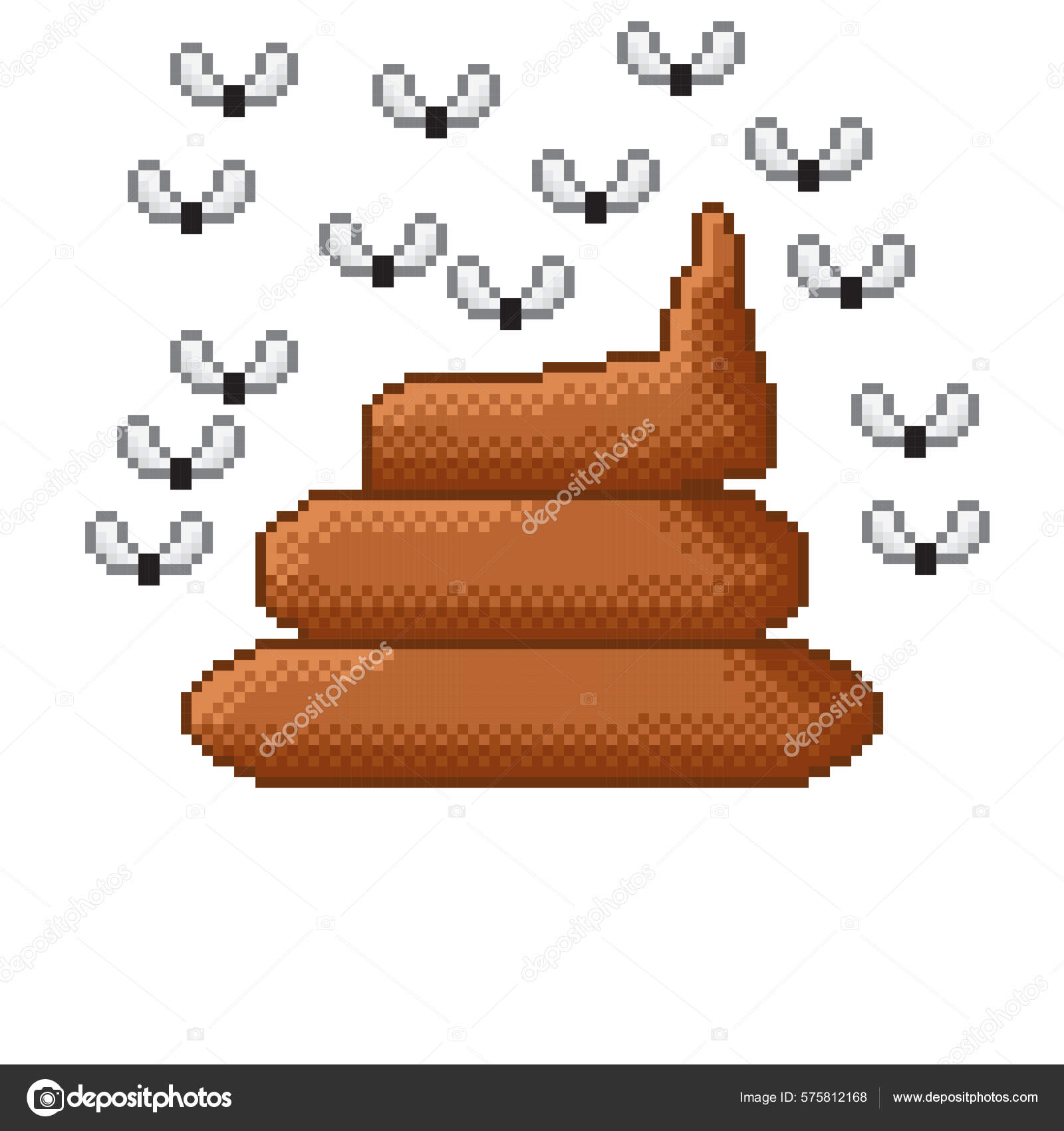 Poop Vector Illustration Shit Pixel Art Pixel Art Style Poo 스톡 벡터 ...
