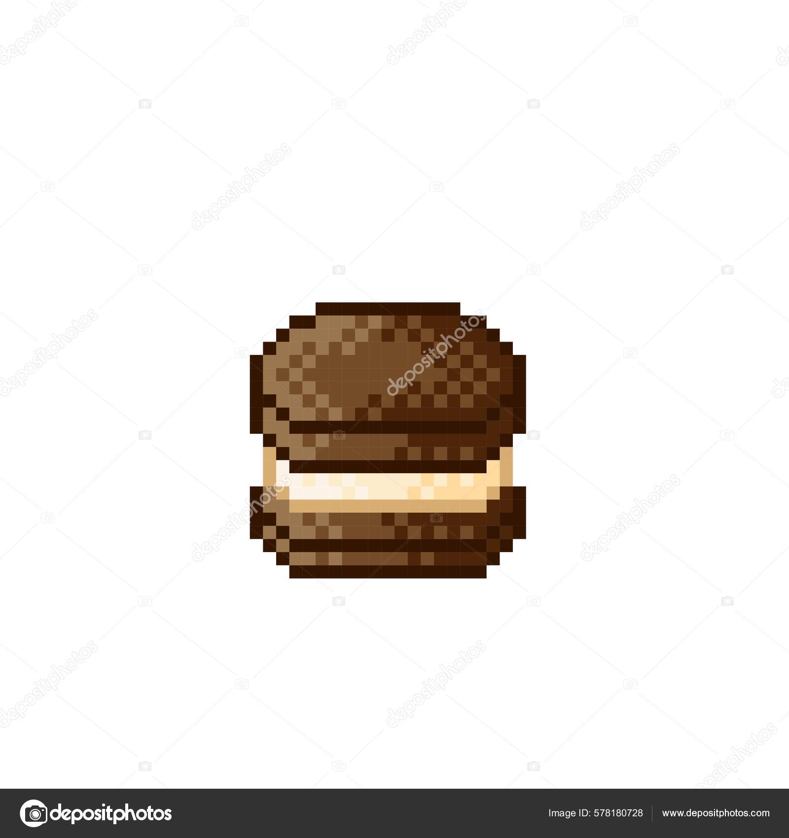 Arte Pixel Macaron Desenhos Animados Macaron Ilustração Vetorial Dia ...