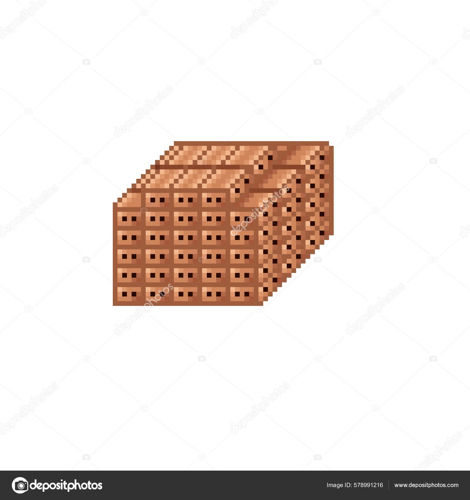 Brick Pixel Art Bricks Construction Vector Illustration Stock Vector by ...
