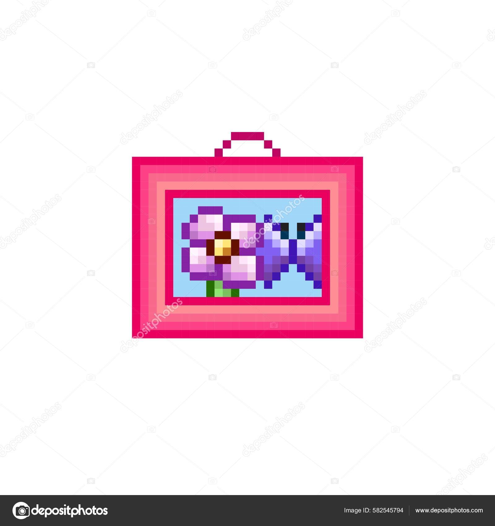 Picture Frame Pixel Art Flower Butterflies Picture Interior Furniture ...
