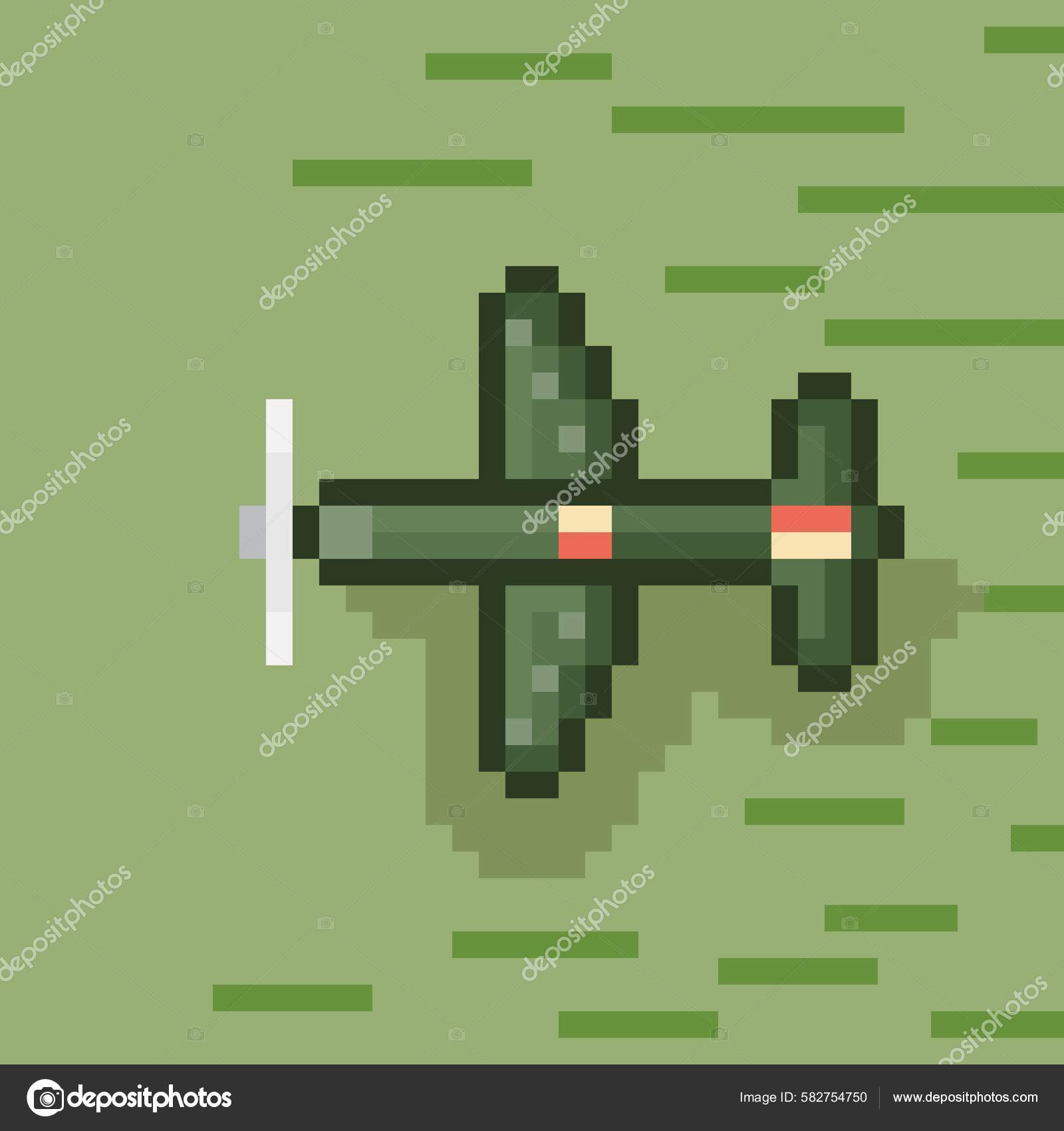 Jet Flight Transportation Pixel Art — stockvektor av ©Sudakarn ...