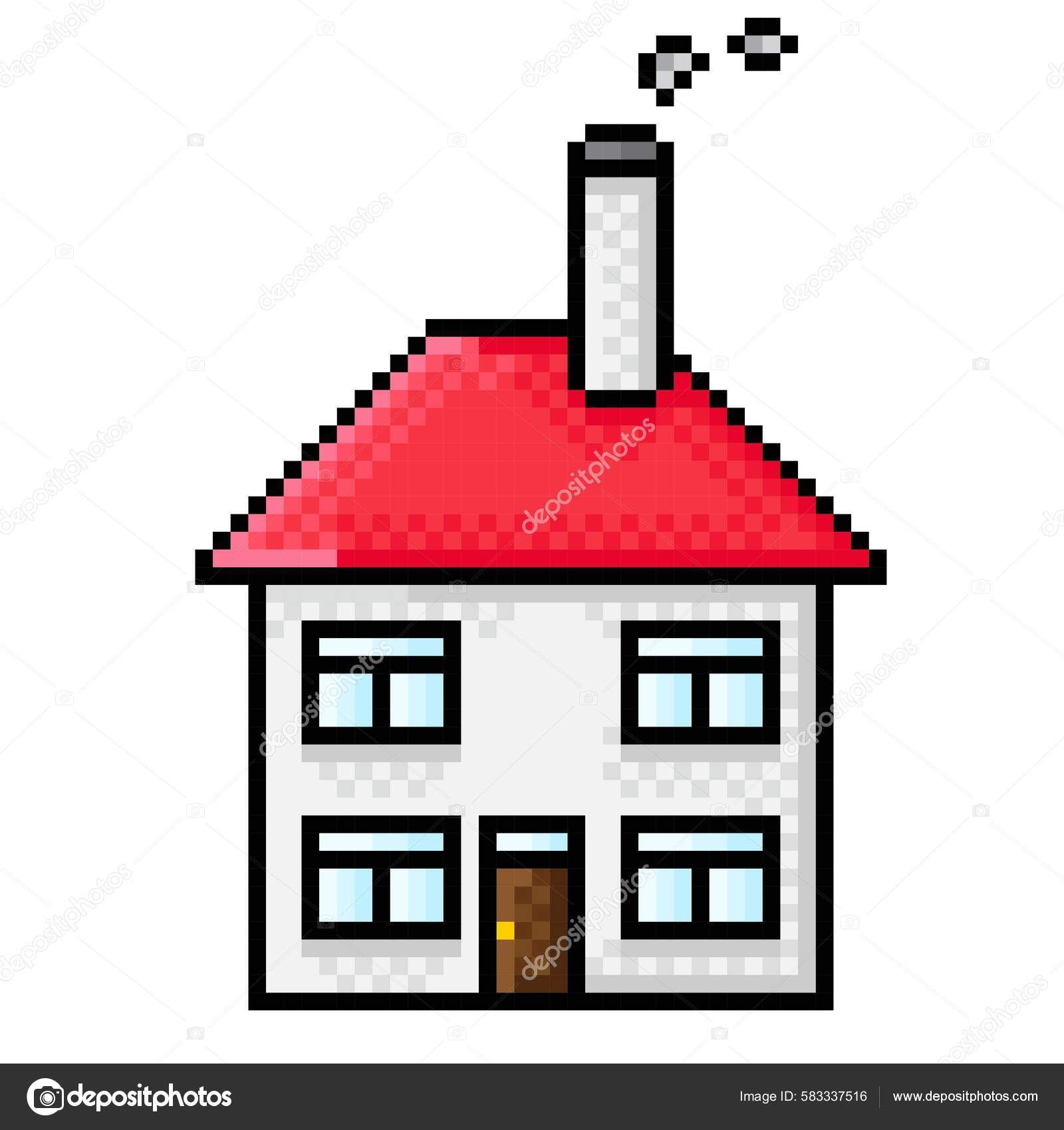 Casa Pixel Art Ilustración Vectorial vector, gráfico vectorial ...