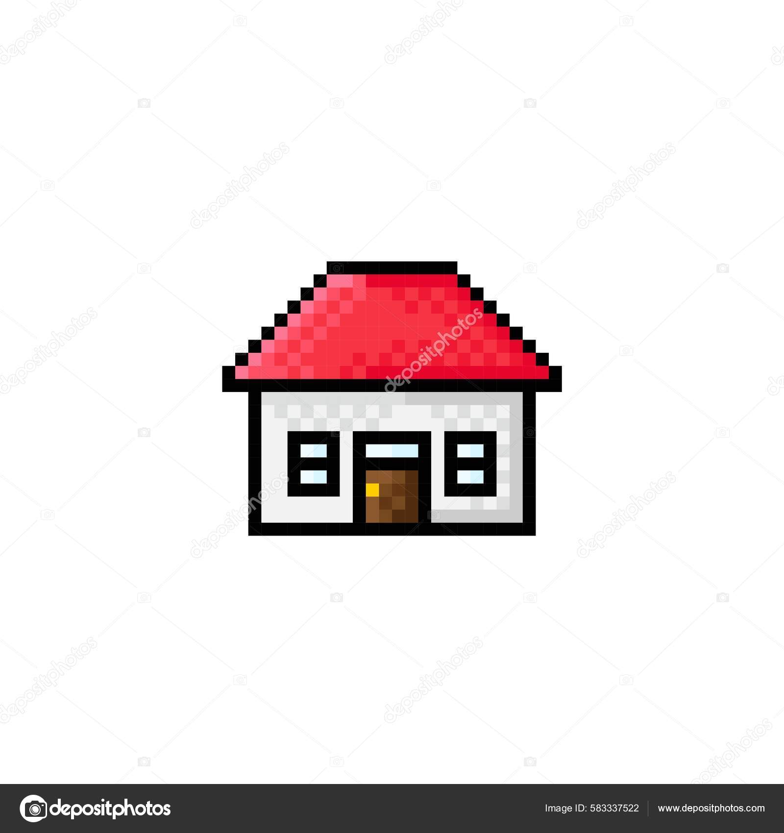 Casa Pixel Art Ilustración Vectorial Vector de stock #583337522 de ...