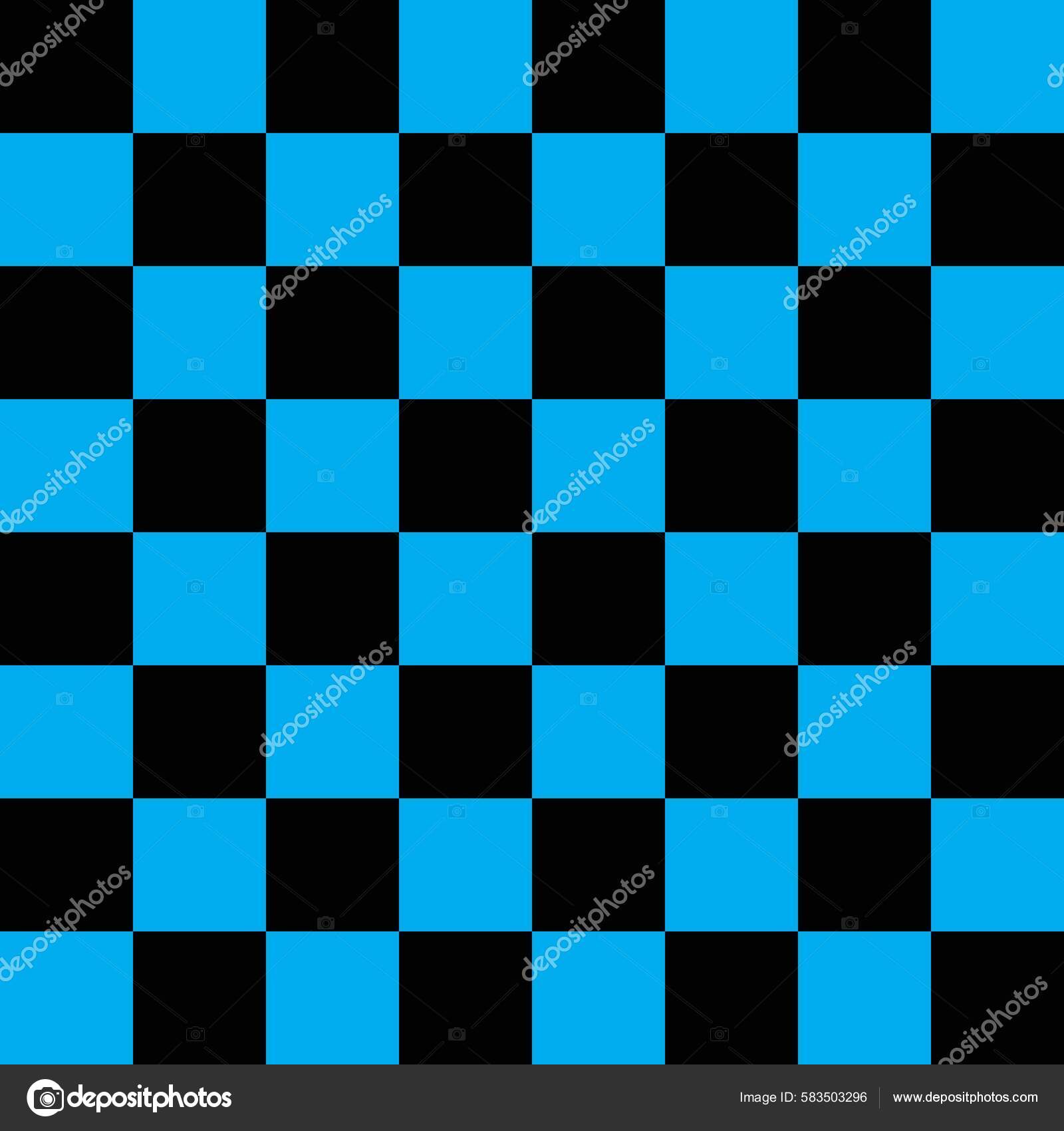 Blue Black Checkerboard Seamless Pattern Background Vector Illustration ...