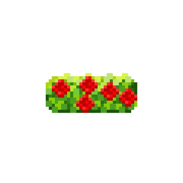 Pixel Art Rosier Pixel Art Buisson Décoratif Illustration Vectorielle ...