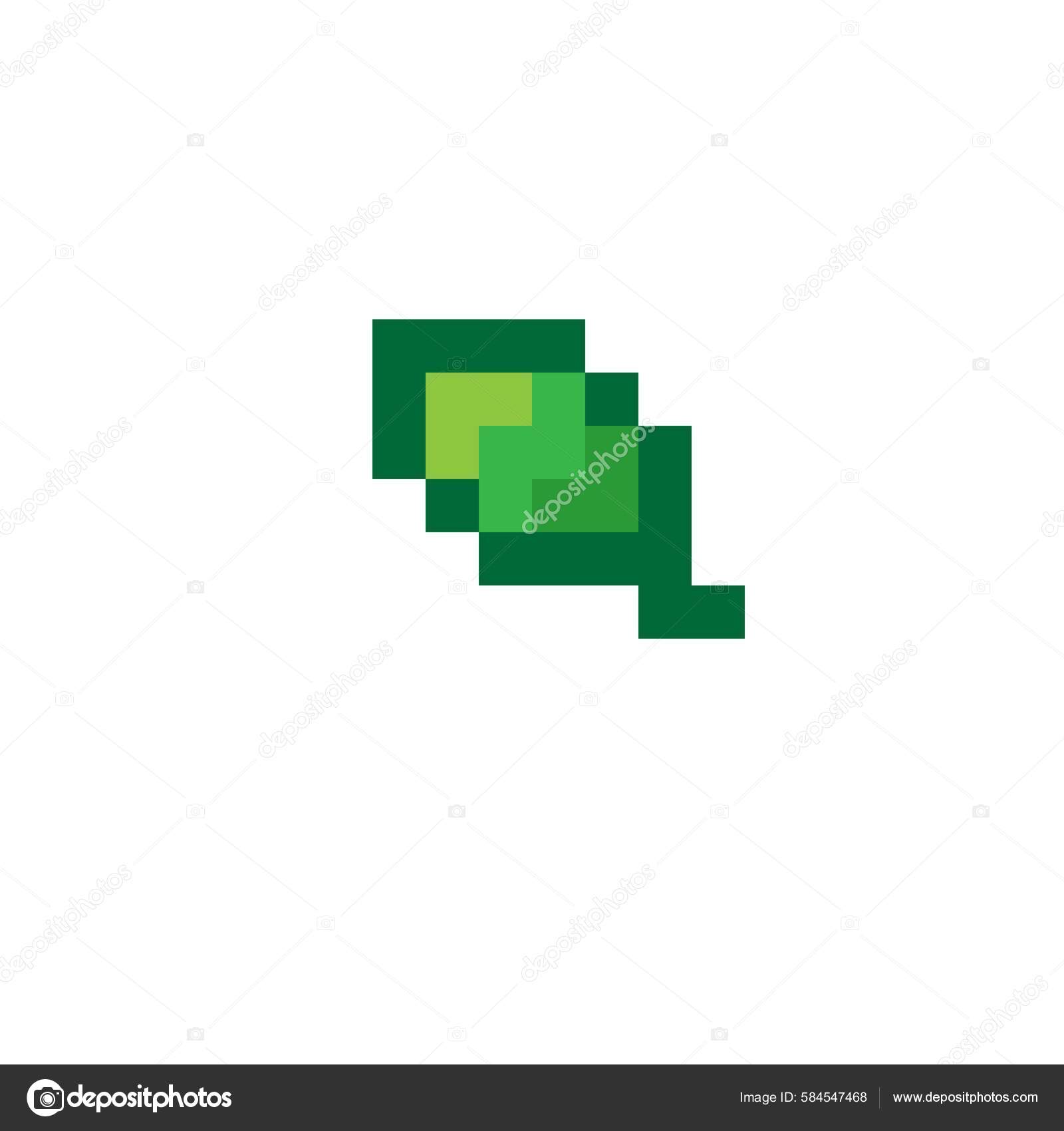Leaves Pixel Art Green Leaf Pixel Art Icon Stock Vector by ©Sudakarn ...