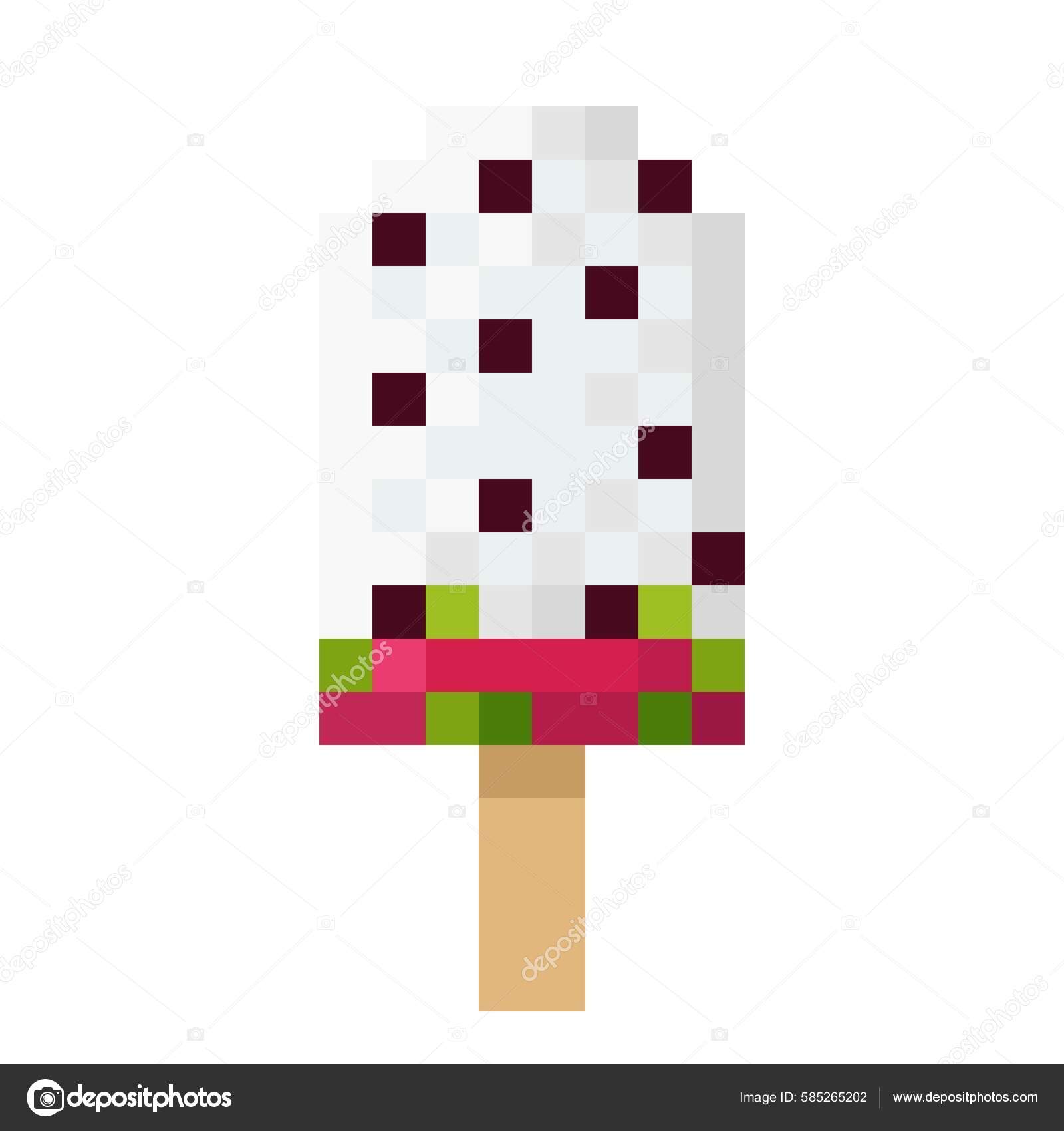 Image vectorielle Dragon Fruit Glace Bâton Pixel Art Illustration ...