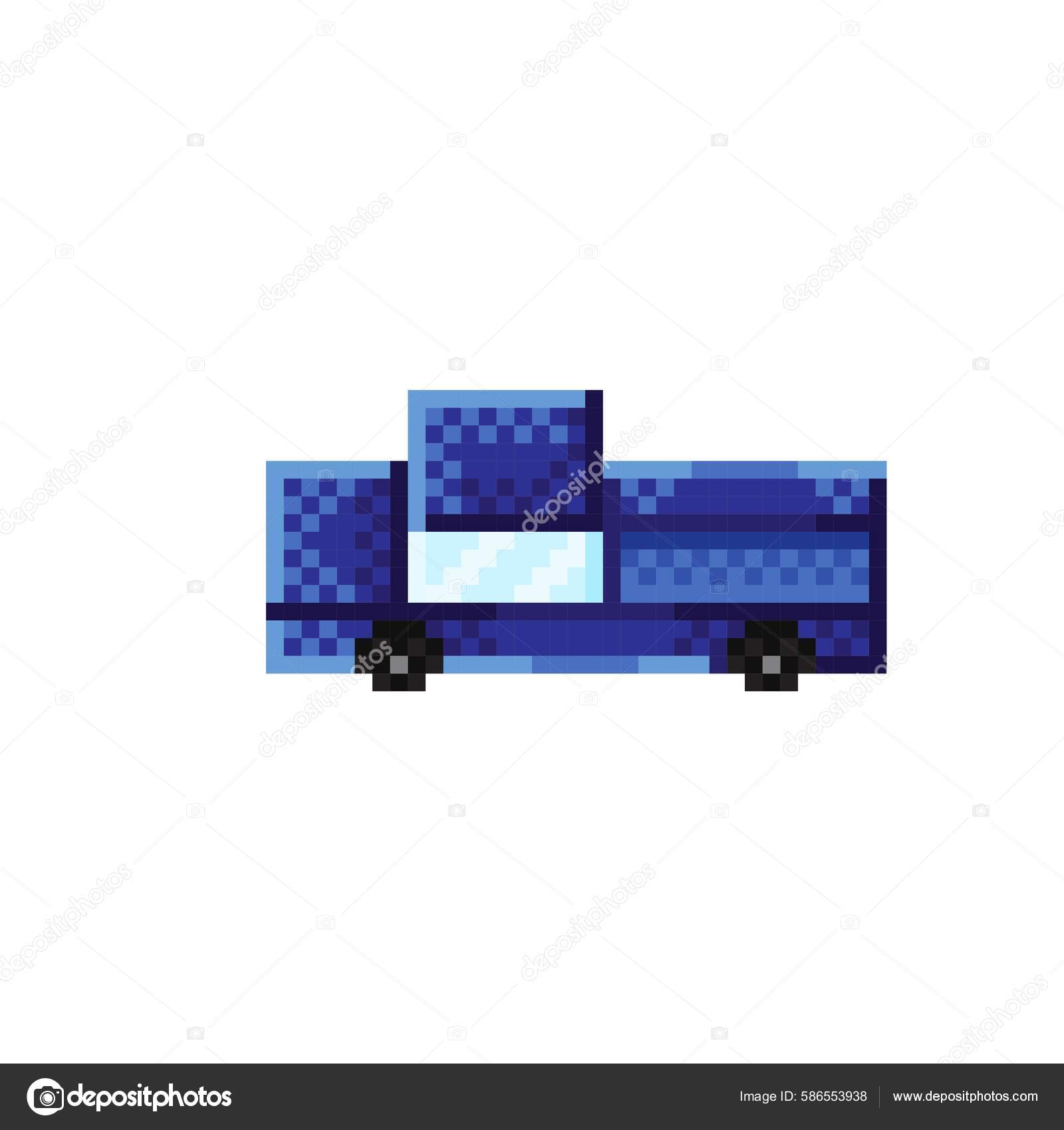 Seni Pixel Mobil Kartun Mobil Vektor Ilustrasi Pickup Truk Vektor Stok ...