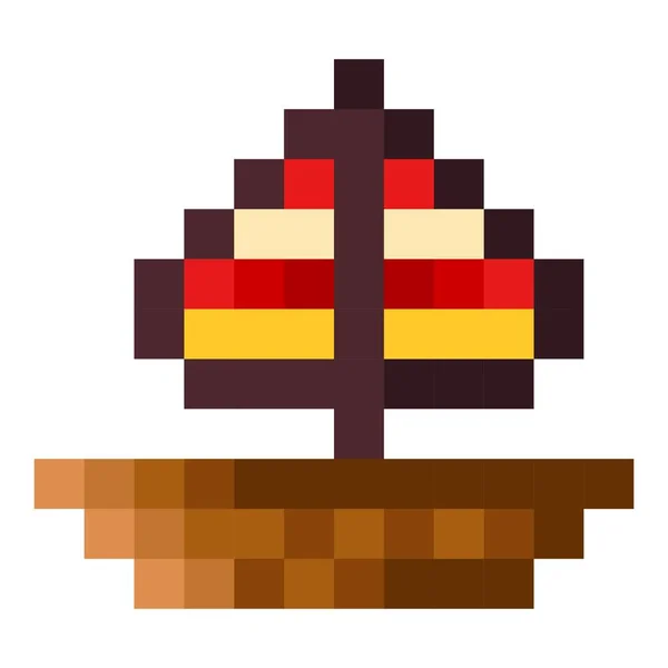 Boat Pixel Art Ship Pixel Art Vector Illustration Stock Vector by ...