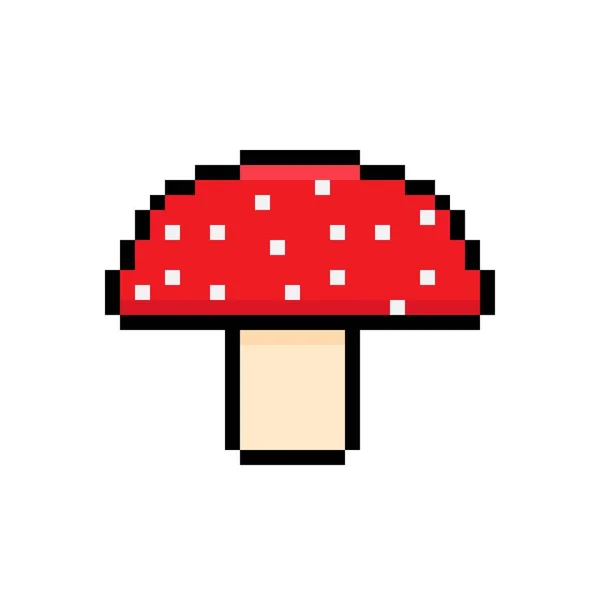 Lindos Hongos Pixel Ilustración Vectorial Hongos Pixel Art Vector de ...