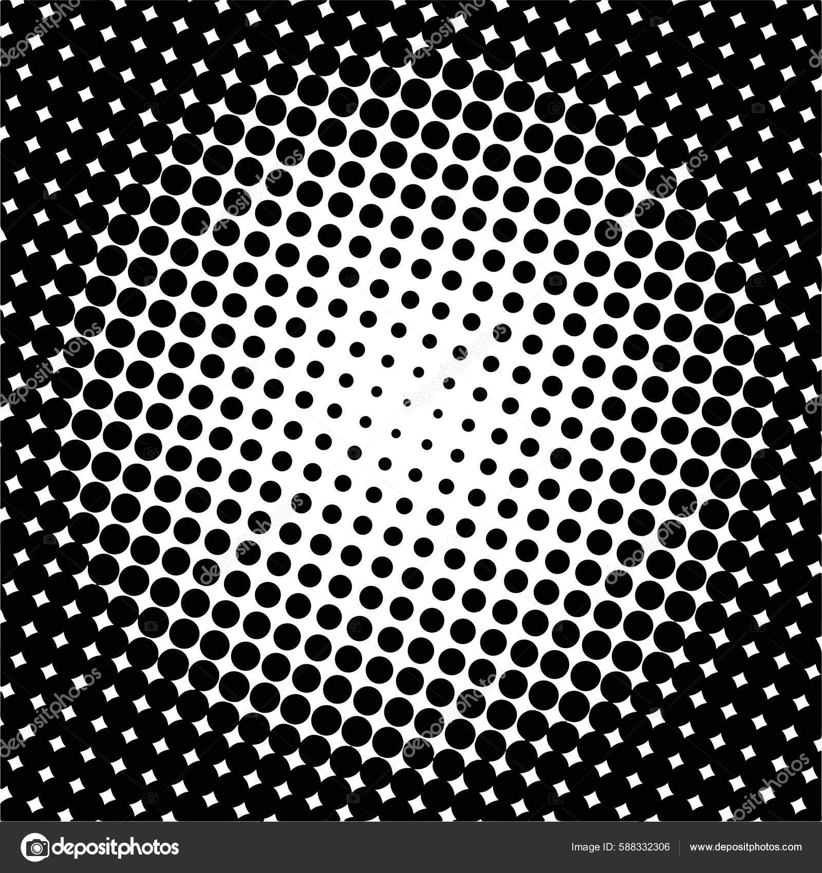 Black Circles Gradient Halftone Background Vector Illustration Stock ...