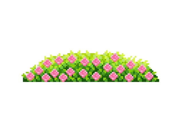 Red Flower Pixel Art Vector Illustration Roses Pixel Art Stock Vector ...