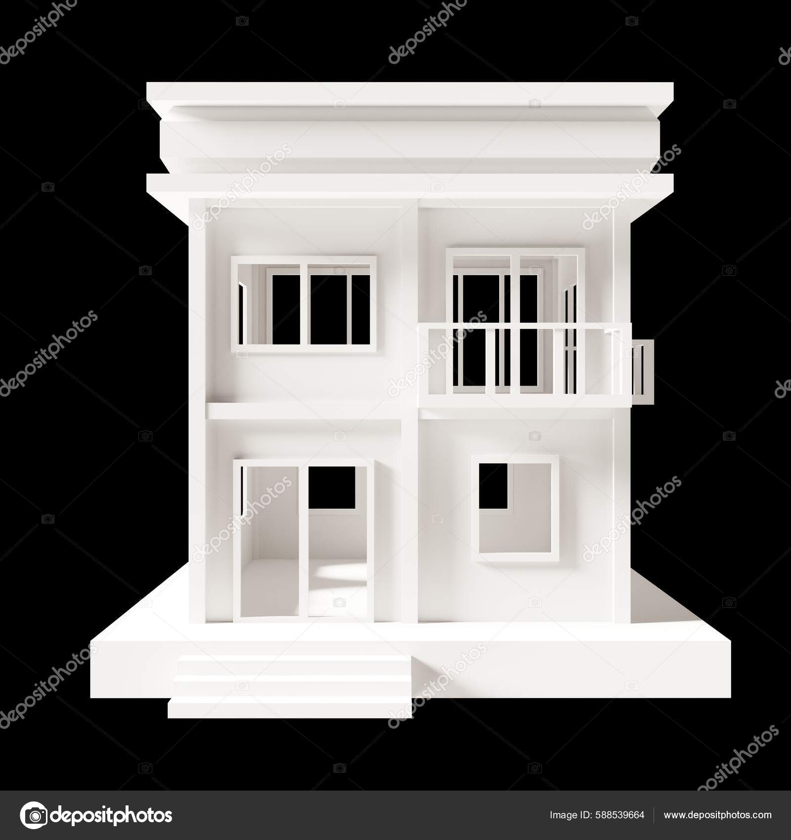 White House Modern Style Floor Model Architecture Made Paper Low ...