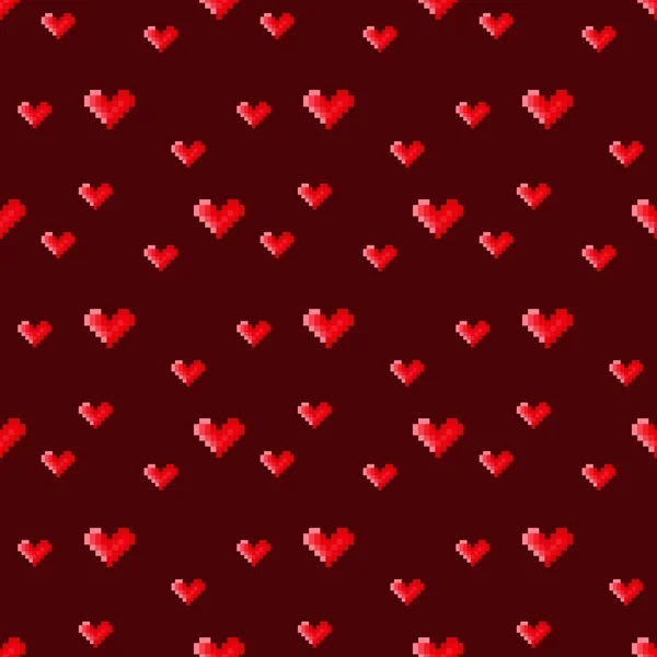 Heart Pattern Pixel Art Seamless Pattern Pixel Art Heart Pattern Stock Vector By ©sudakarn 7209