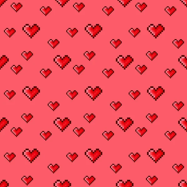 Heart Pattern Pixel Art Seamless Pattern Pixel Art Heart Pattern Stock ...